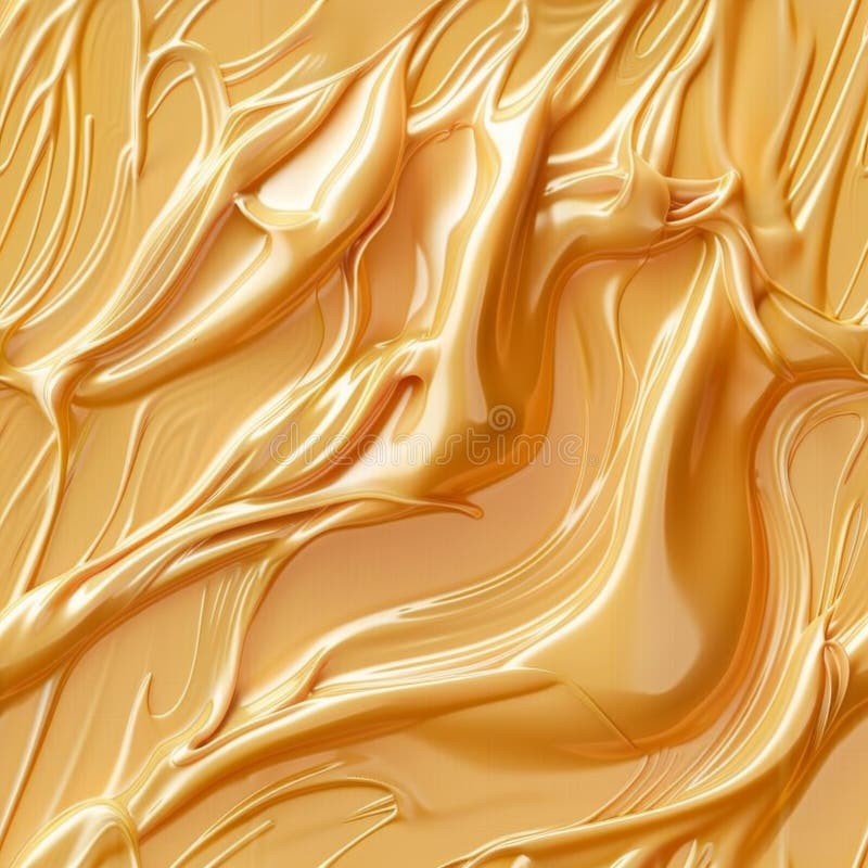 Melted Caramel Seamless Pattern, Ice Cream Waves Tile, Smooth Icecream ...