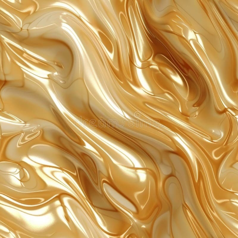 Melted Caramel Seamless Pattern, Ice Cream Waves Tile, Smooth Icecream ...