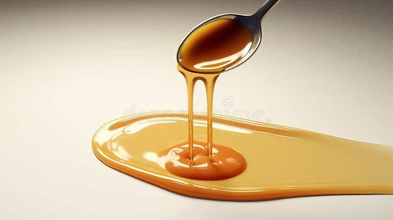 Melted Caramel for Sweets and Cake, the Liquid Flows into the Pan Over ...