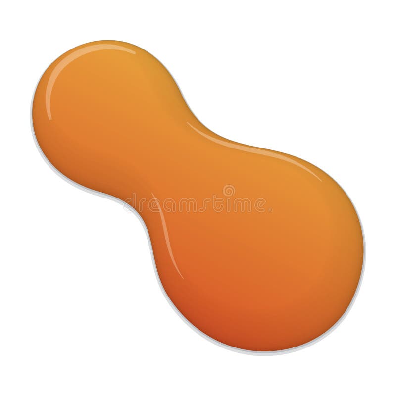 Melted Caramel Syrup Dropping Isolated Stock Vector - Illustration of ...