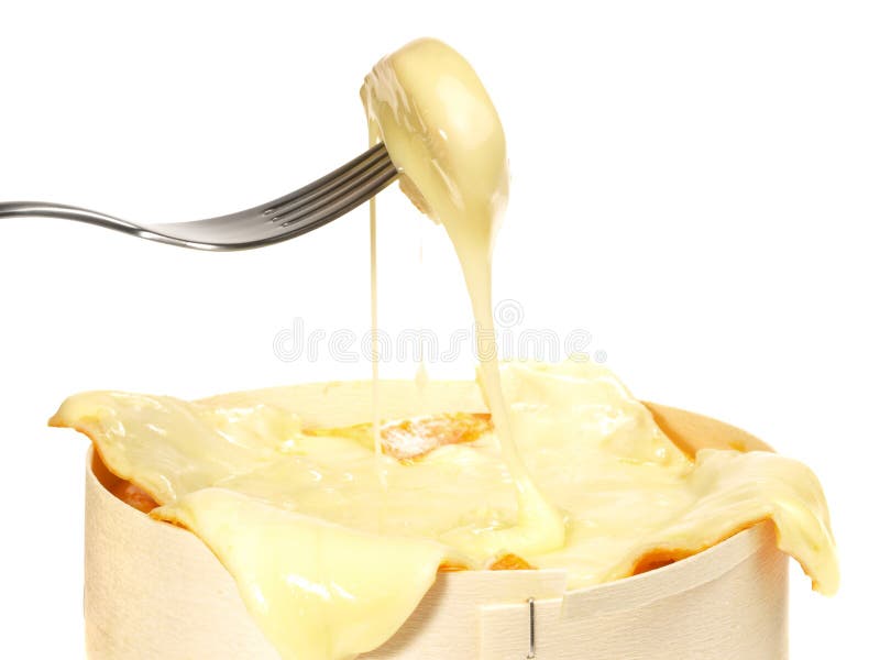 Melted Cheese with Bread on White Background - Isolated Stock Image ...