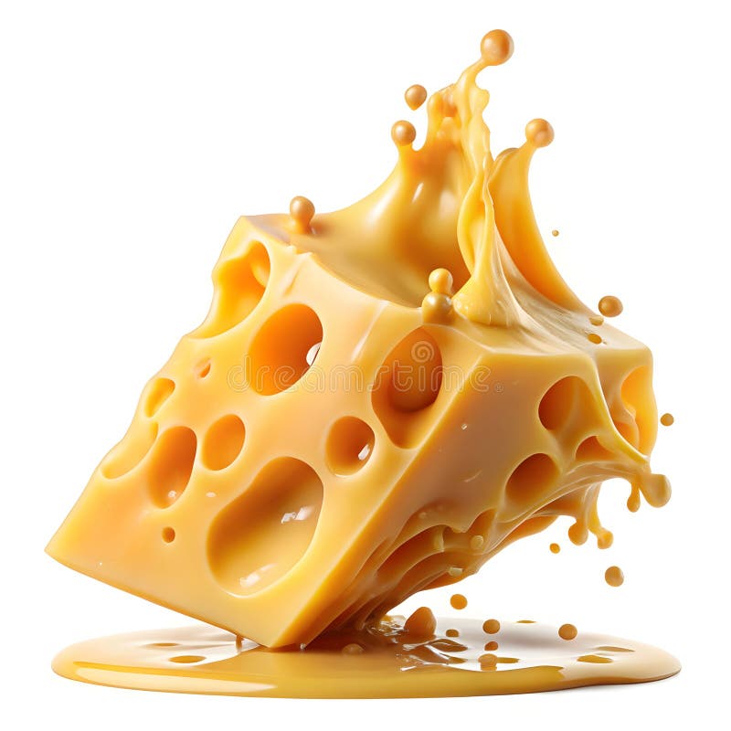 Melted Cheese Flows in the Air Stock Illustration - Illustration of ...
