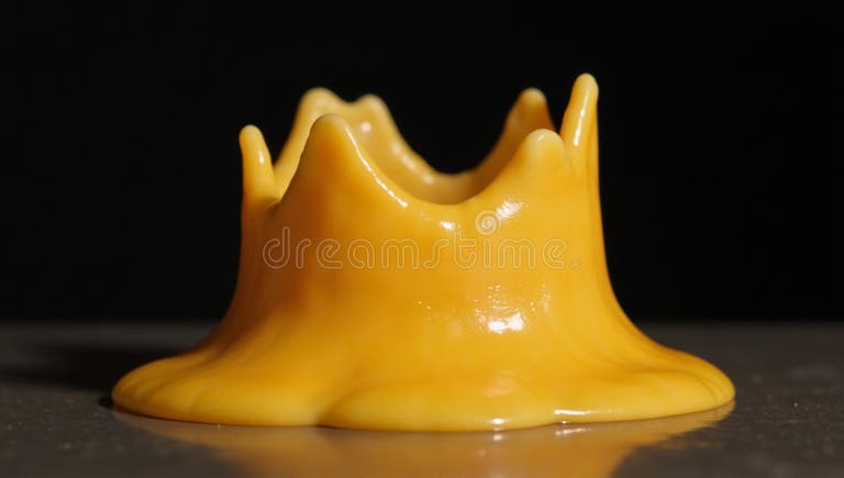 Melted Cheese Forming a Crown on Dark Backdrop Stock Illustration ...