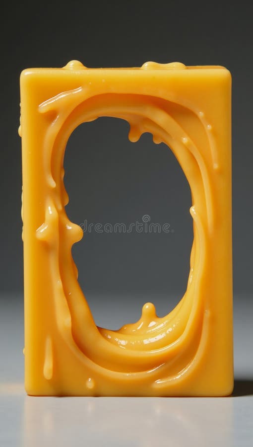 Melted Cheese Frame Handcut Design Stock Illustration - Illustration of ...