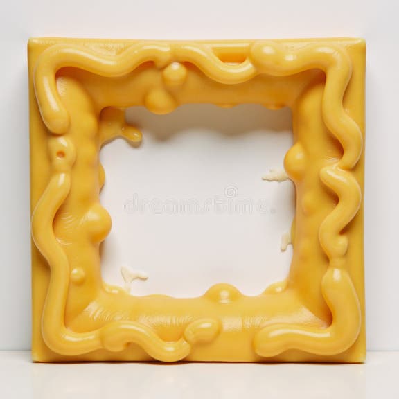 Melted Cheese Frame Handcut Design Stock Illustration - Illustration of ...