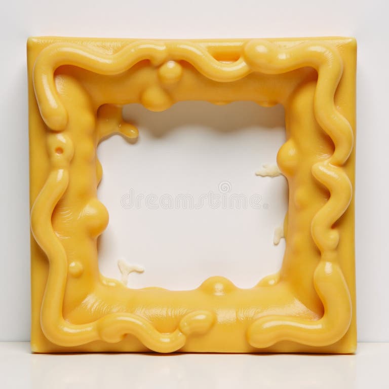 Melted Cheese Frame Handcut Design Stock Illustration - Illustration of ...