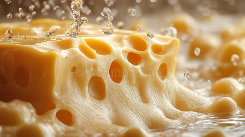 Melted Cheese Splashing in Creamy, Delicious Texture Stock Illustration ...
