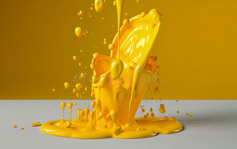 Melted Cheese Splashing and Oozing. Generative Ai Illustration Stock ...