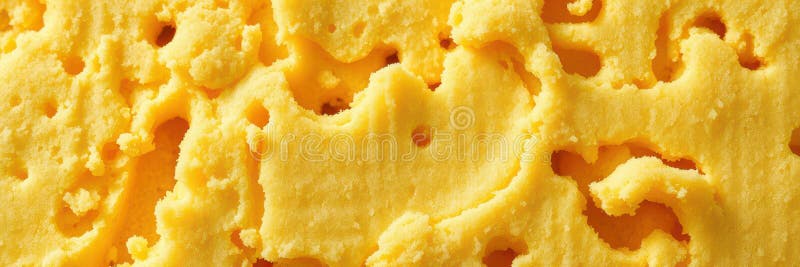 Melted Cheese Texture with Holes and Smooth Surface Displayed on a ...