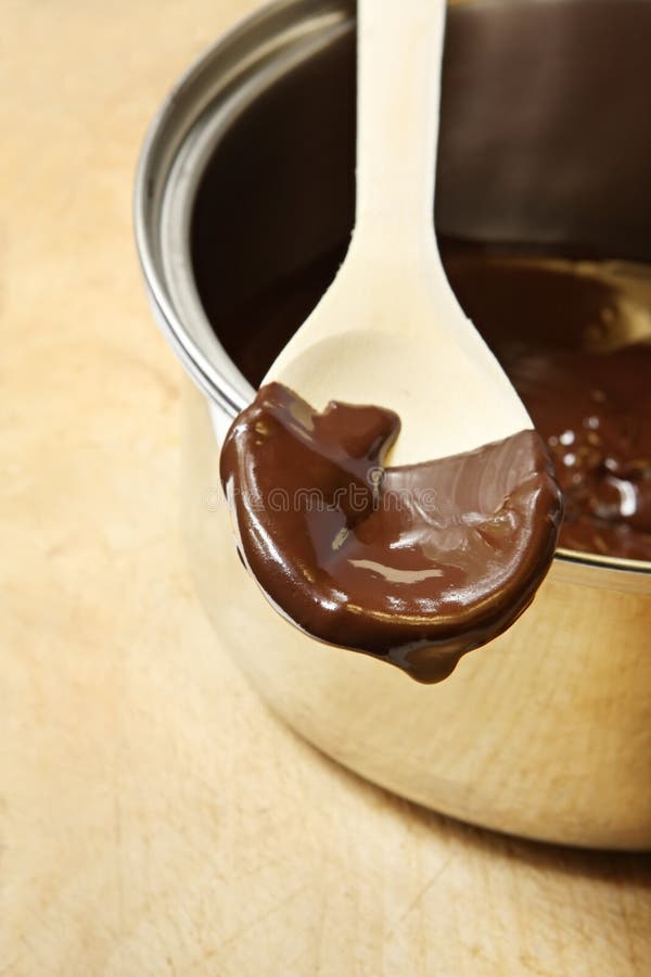 Melted Chocolate Splash on Spatula Stock Image - Image of melted ...