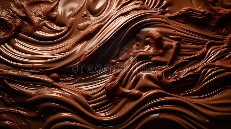 Melted Chocolate Background, Image Ai Generated Stock Illustration ...