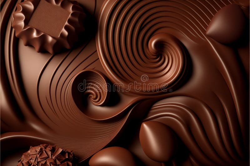 Melted Chocolate Background Stock Illustration - Illustration of ...