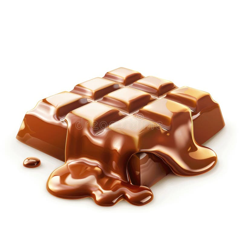 Melted Milk Chocolate Bar, Delicious Sweet Treat, Creamy Texture Stock ...