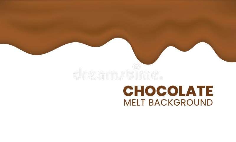 Melted Chocolate Dripping Background. Flowing Melted Chocolate Cartoon ...