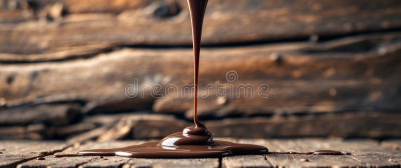 Melted Chocolate Dripping Rustic Wood Background Stock Photos - Free ...