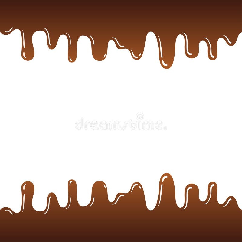 Melted Chocolate Dripping Seamless Pattern Background Stock Vector ...