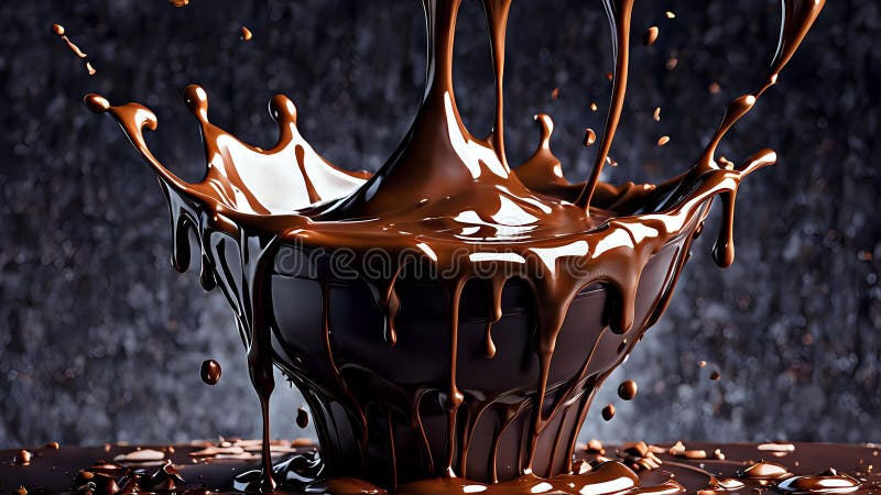 Melted Chocolate Dripping from the Top Stock Illustration ...