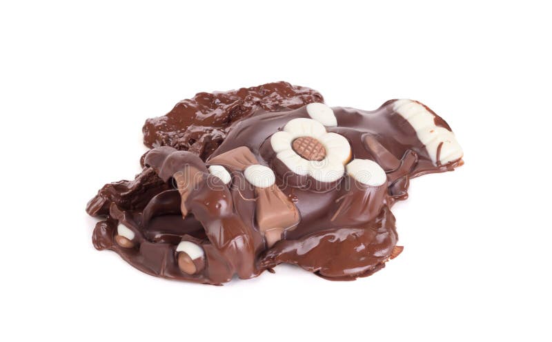 Melted Chocolate Easter Bunny Stock Image - Image of easter, rabbit ...