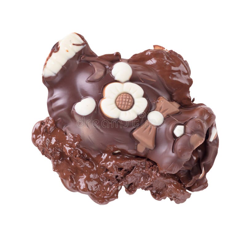 Melted Chocolate Easter Bunny Stock Image - Image of easter, rabbit ...