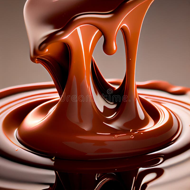 Melted Chocolate flowing stock illustration. Illustration of ...