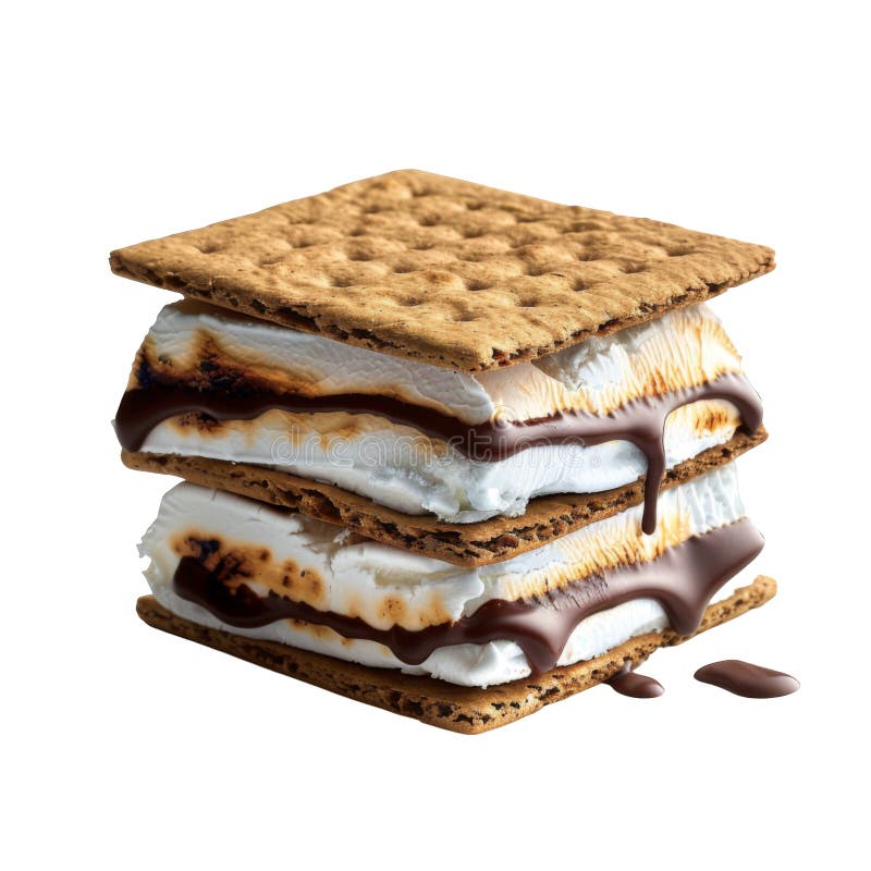 Melted Chocolate Graham Cracker S More Stock Image - Illustration of ...