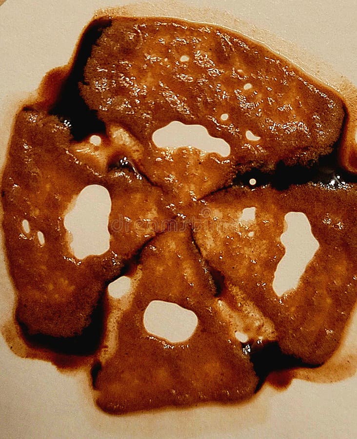 Melted Chocolate Icecream on White Paper Stock Photo - Image of ...