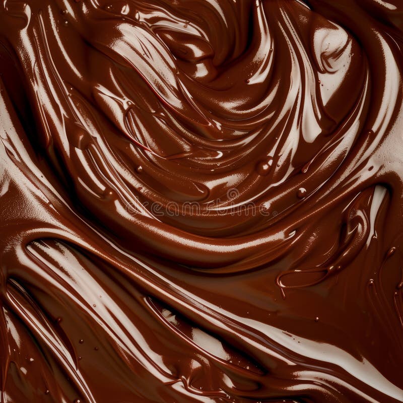 Melted Chocolate Seamless Pattern, Cocoa Cream Waves Texture Tile ...