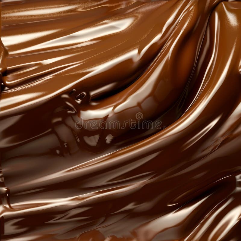 Melted Chocolate Seamless Pattern, Cocoa Cream Waves Texture Tile ...