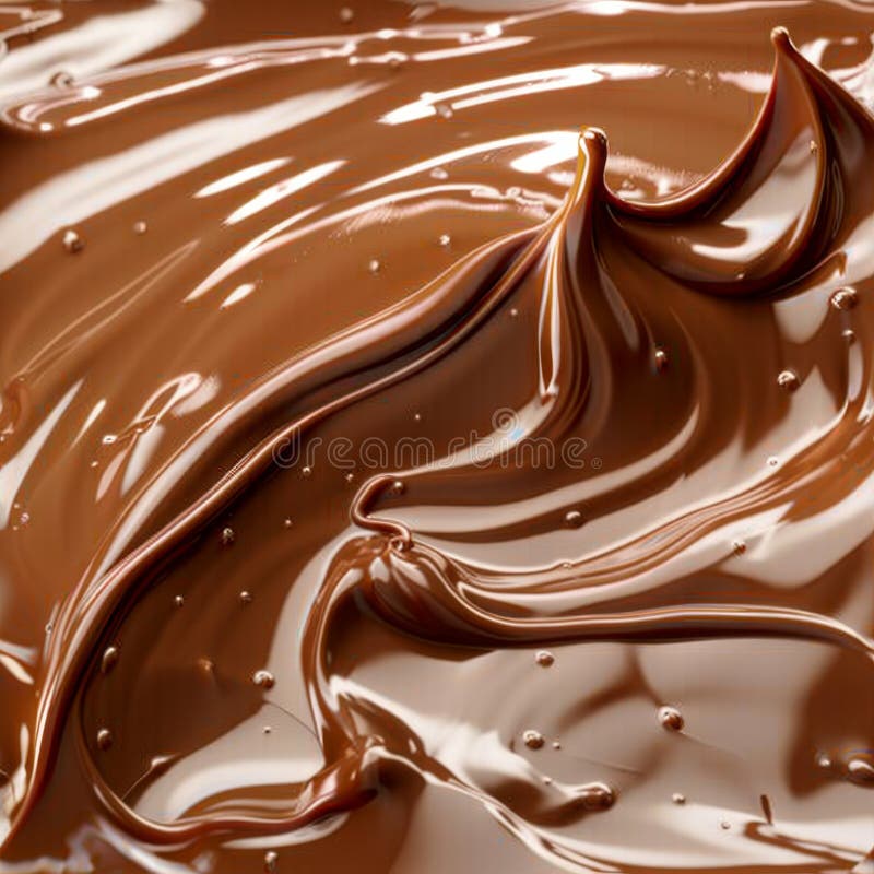 Melted Chocolate Seamless Pattern, Cocoa Cream Waves Texture Tile ...