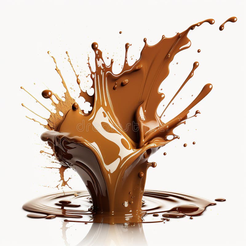 Melted Chocolate Splash . Abstract Illustration Stock Illustration ...