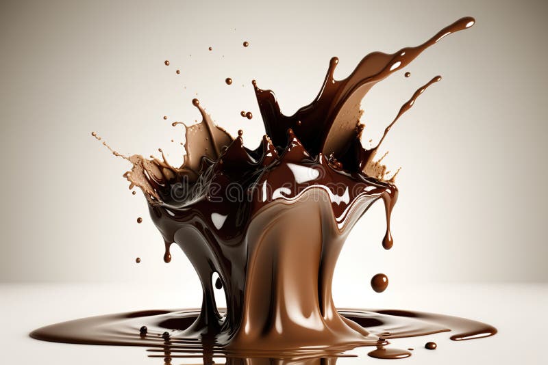 Melted Chocolate Splash . Abstract Illustration Stock Illustration ...