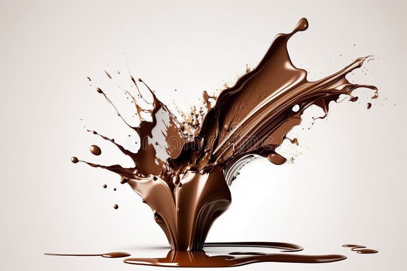 Melted Chocolate Splash . Abstract Illustration Stock Illustration ...