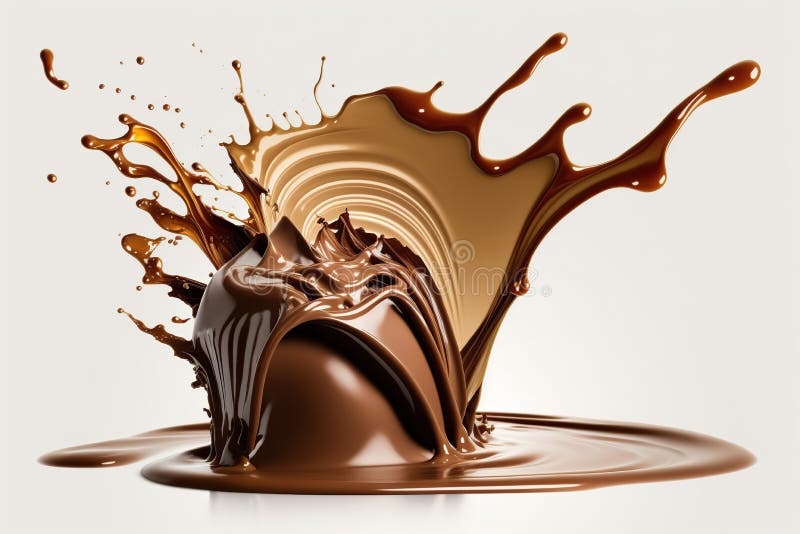 Melted Chocolate Splash . Abstract Illustration Stock Illustration ...