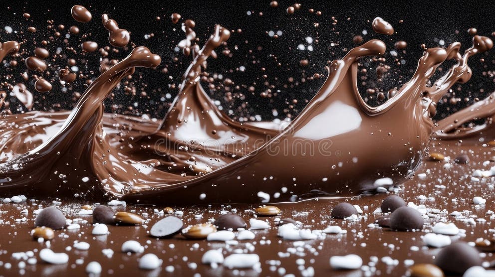 A Melted Chocolate Splash Boasts a Decadent, Rich, and Creamy Texture ...