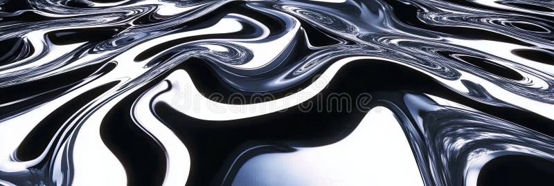 Melted Chrome Reflecting Light with Unique Patterns in a Mesmerizing ...