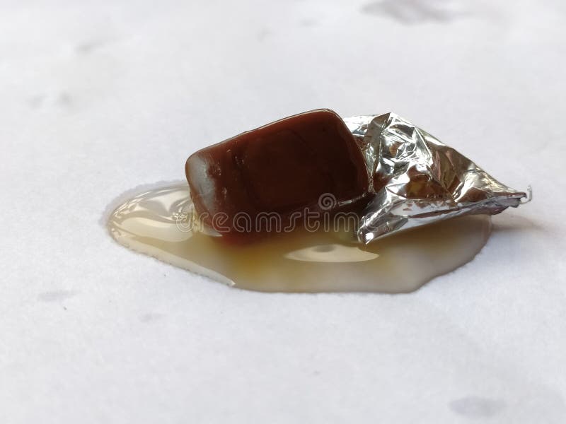 Melted coffee candy stock image. Image of melts, wrapper - 210682697