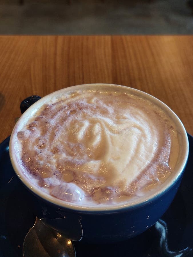 Melted Coffee Cream in Nice Cafe View Stock Image - Image of yummy ...