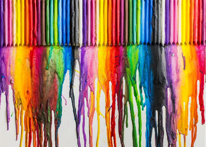 Melting Crayons Background