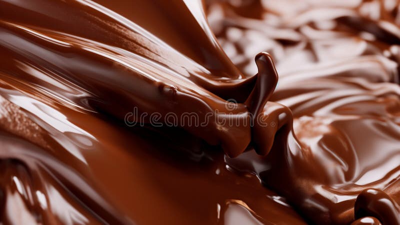 Melted Dark Chocolate Flow, Candy or Chocolate Preparation Stock Image ...