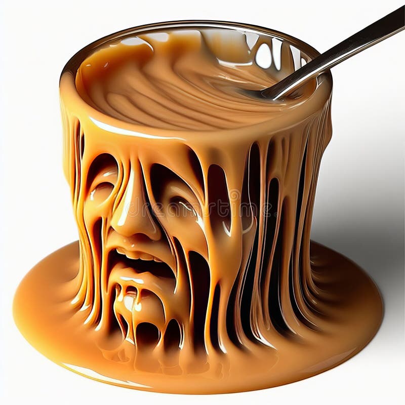 Melted Effect an Effect that Simulates Melting or Dripping Liqu Stock ...