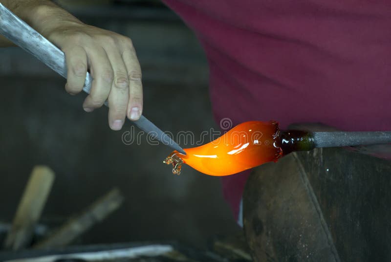 Melted glass stock image. Image of heat, handmade, ancient - 44461743
