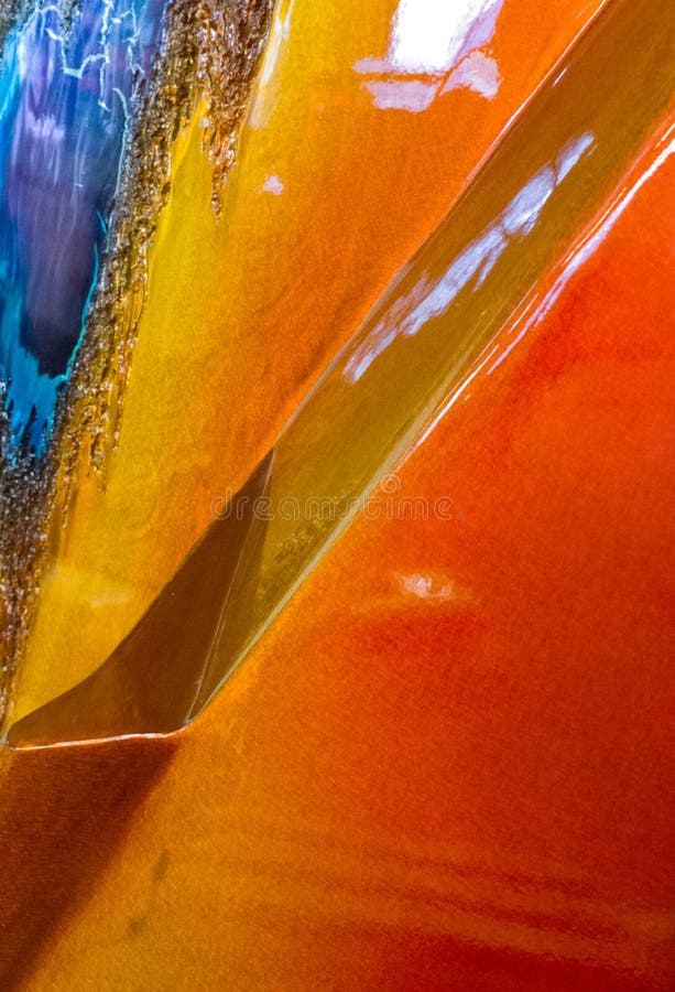 Melted Glass stock image. Image of form, orange, gold - 158683227