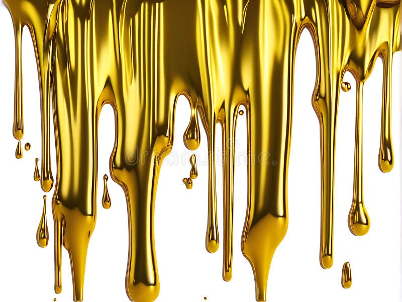 Melted Gold Dripping Isolated Generative AI Stock Illustration ...