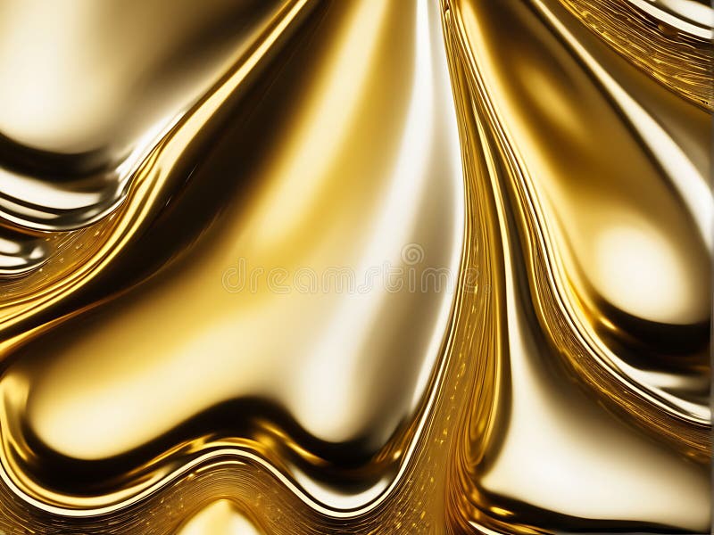 Melted Gold Dripping Isolated Generative AI Stock Illustration ...