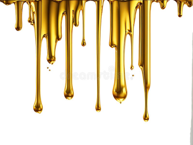 Melted Gold Dripping Isolated Generative AI Stock Illustration ...