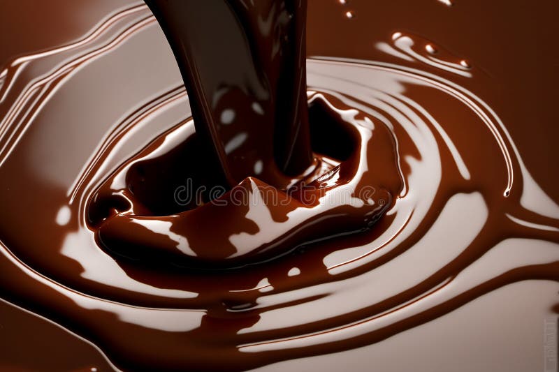 Melted Hot Chocolate Splash. Generative AI Stock Illustration ...