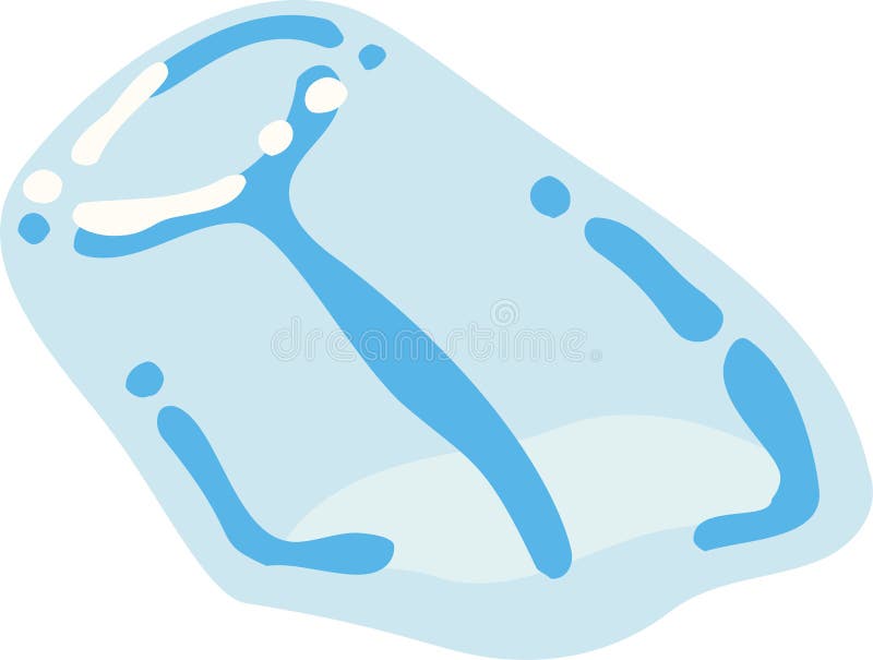 Melted Ice illustration stock vector. Illustration of translucent ...