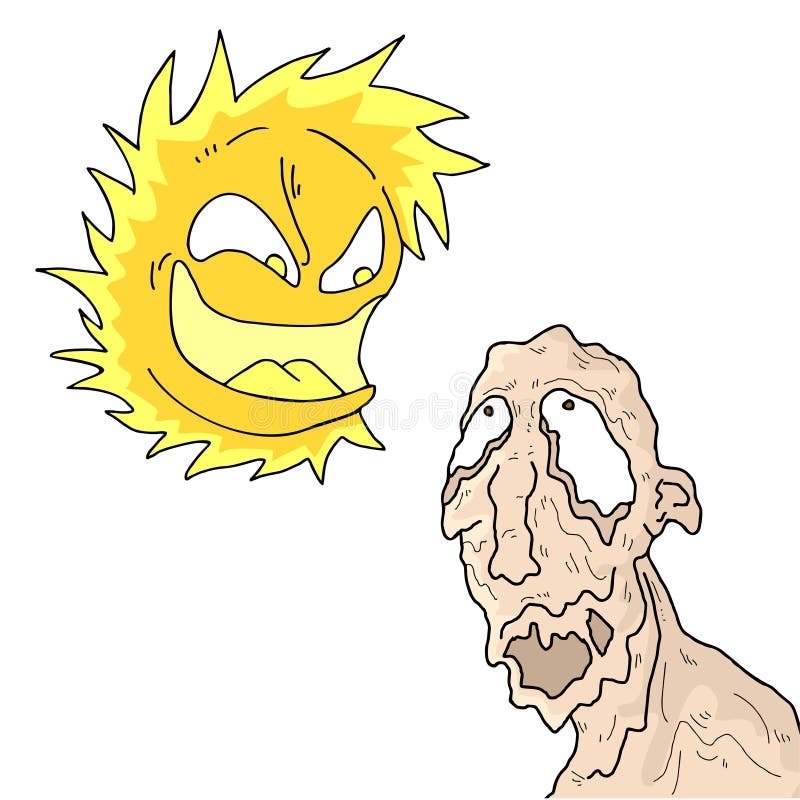 Melted man stock vector. Illustration of cartoon, melt - 56787125