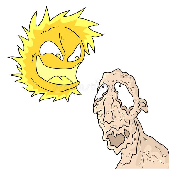 Melted man stock vector. Illustration of cartoon, melt - 56787125