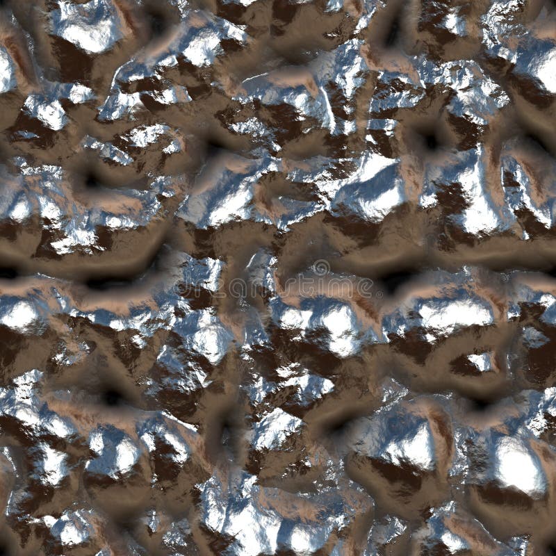 Melted silver metal stock illustration. Illustration of unprocessed ...